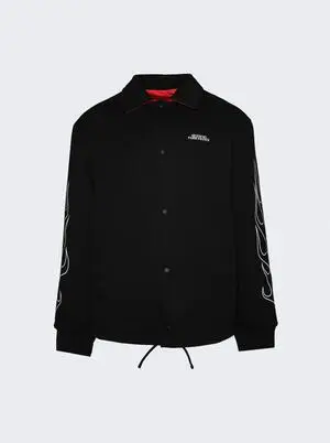 Givenchy Graphic Print Coach Jacket - Black