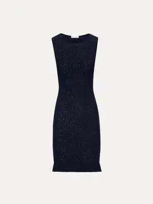 Oscar De La Renta Sequin Tweed Mini Dress