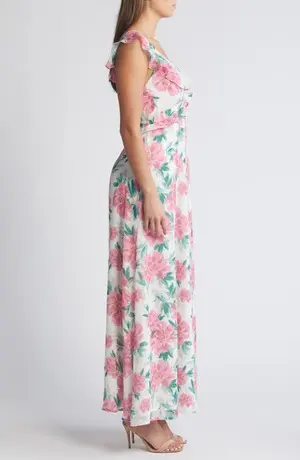 Lulus Sensational Spring Floral Maxi Dress