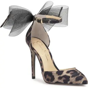 Jessica Simpson Jessica Simpson Pointed Toe Pumps With Bow Detailing Safari Combo