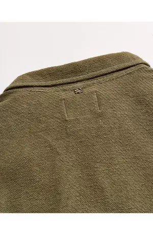 Billy Reid Hemp & Cotton Knit Polo - Olive