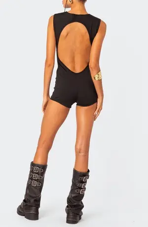 EDIKTED Brynley Open Back Romper