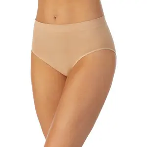 Le Mystère Seamless Comfort Briefs - Ivory/tan Print