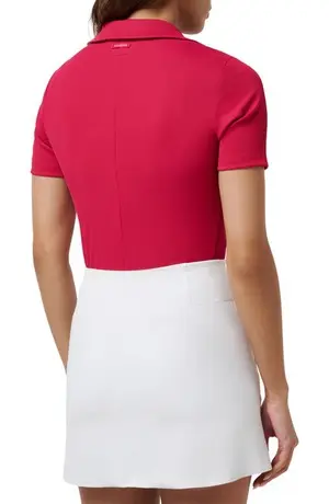 Travis Mathew Moveknit Rib V-neck Polo - Persian Red