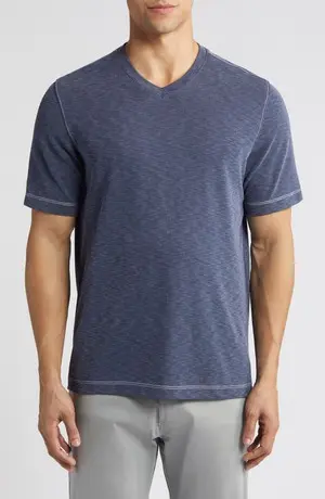 JOHNSTON & MURPHY Vintage Slub V-neck T-shirt
