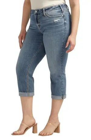 SILVER JEANS CO. Suki Mid-rise Capri Jeans