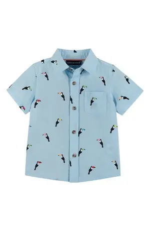 Andy & Evan Button-up Shirt And Shorts Set