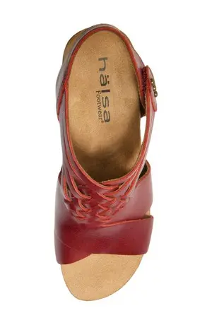 HALSA FOOTWEAR Gianna Wedge Sandal - Dark Red