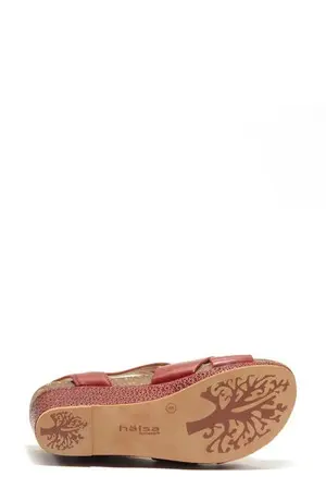 HALSA FOOTWEAR Gianna Wedge Sandal - Dark Red