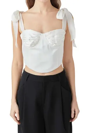 Endless Rose Satin Bustier Crop Top