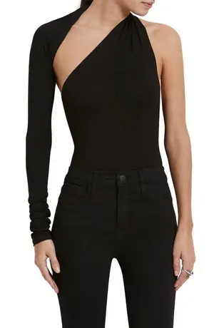 MARCELLA Manhattan One-shoulder Bodysuit