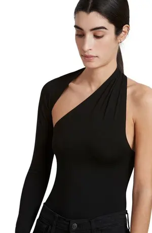 MARCELLA Manhattan One-shoulder Bodysuit