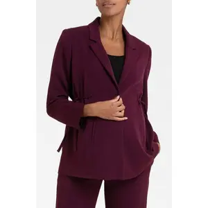 Seraphine Tailored Maternity Blazer - Plum