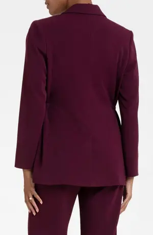 Seraphine Tailored Maternity Blazer - Plum