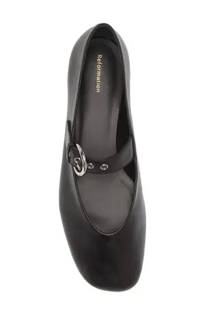 REFORMATION Bethany Ballet Flat - Black