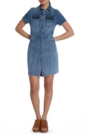 Wash Lab Denim Mini Day Dresses