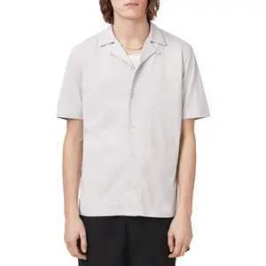 ALLSAINTS Hudson Camp Shirt Cloudy Grey