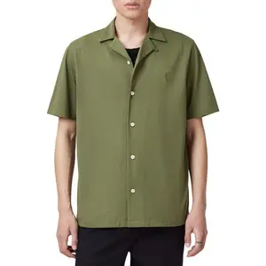ALLSAINTS Hudson Camp Shirt Eden Green