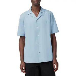ALLSAINTS Hudson Camp Shirt Static Blue