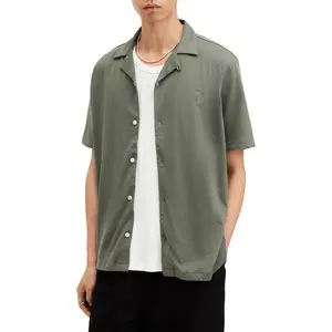 ALLSAINTS Hudson Camp Shirt Valley Green