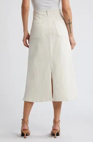 LE JEAN Jocelyn Denim Midi Skirt