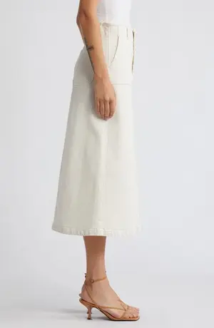 LE JEAN Jocelyn Denim Midi Skirt