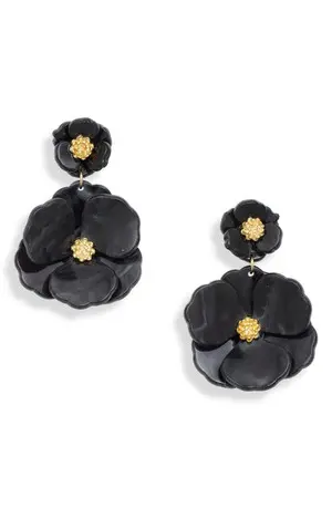 Nordstrom Pansy Drop Earrings - Grey