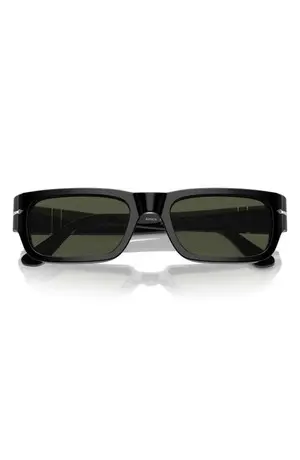 Persol Adrien Rectangular Sunglasses - Black