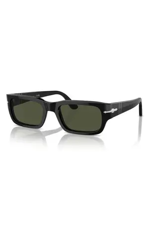 Persol Adrien Rectangular Sunglasses - Black