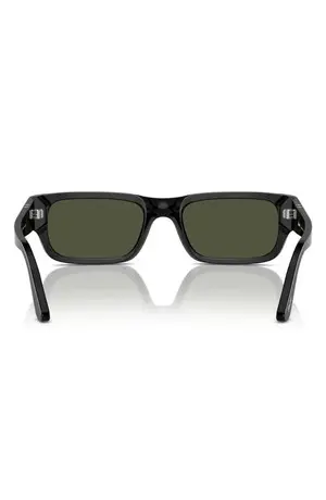 Persol Adrien Rectangular Sunglasses - Black