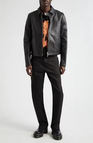 JKEEFER Ian Leather Biker Jacket