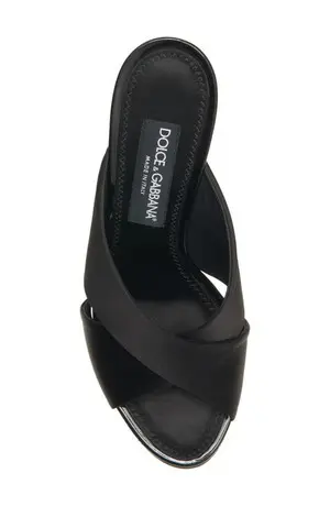 Dolce & Gabbana Keira Crossover Strap Slide Sandal