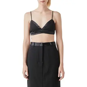 GREY LAB Satin Trim Bra Top