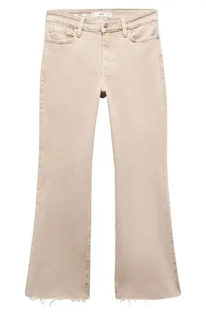 Mango Cropped Flare Jeans