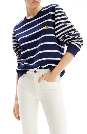 Desigual Marlon Stripe Cotton Sweatshirt