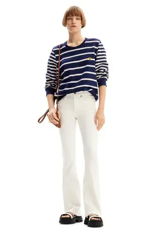 Desigual Marlon Stripe Cotton Sweatshirt