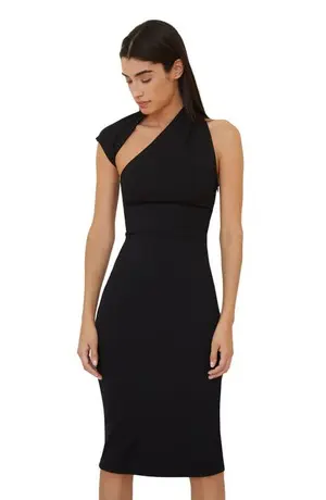 MARCELLA Manhattan Ponte Knit Midi Dress
