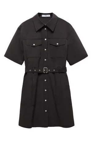 Mango Belted Shirtdress