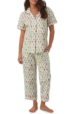BEDHEAD PAJAMAS Print Organic Cotton Crop Pajamas Darling Floral