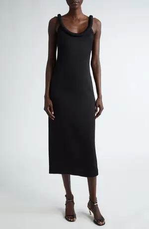 Alexander McQueen Scoop Neck Midi Sweater Dress