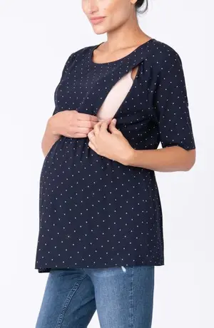 Seraphine Polka Dot Maternity/nursing Top