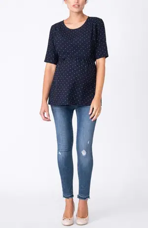 Seraphine Polka Dot Maternity/nursing Top
