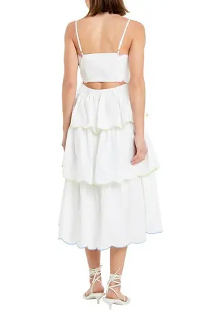English Factory Scallop Sleeveless Sundress