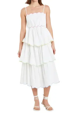 English Factory Scallop Sleeveless Sundress