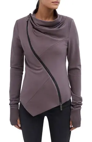 MARCELLA Hoyt French Terry Jacket - Anthracite