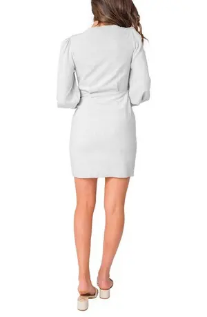 GIBSONLOOK Long Sleeve Faux Wrap Mini Dress