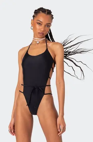 EDIKTED Strappy One-piece Swimsuit