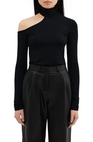 MARCELLA Evan Cutout Turtleneck Top