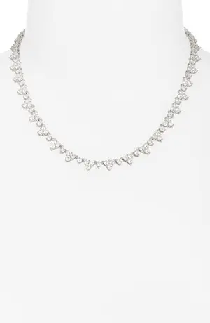 SHYMI Cubic Zirconia Cluster Tennis Necklace