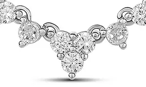 SHYMI Cubic Zirconia Cluster Tennis Necklace